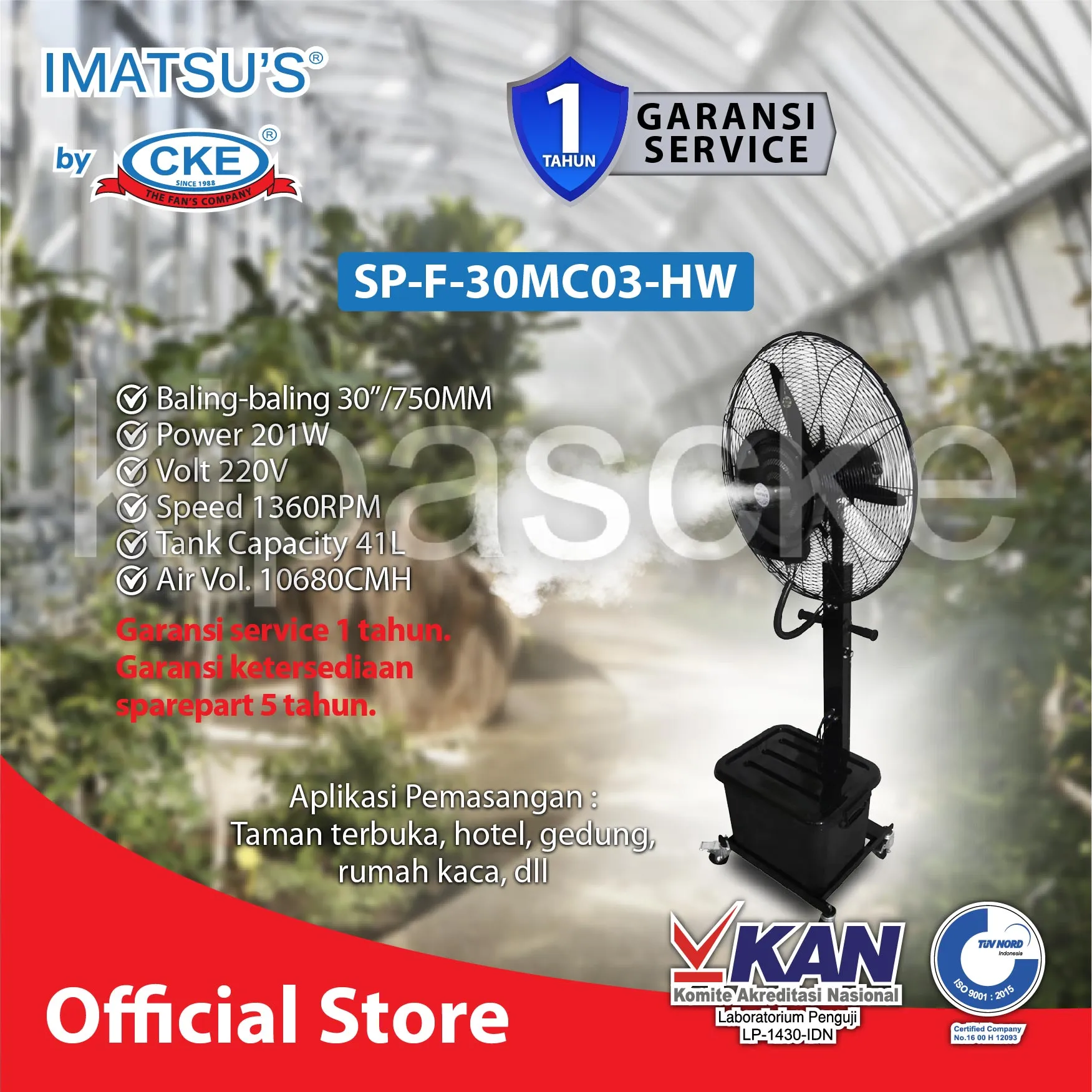 SP-F-30MC03-HW | Spray Fan | KIPAS CKE