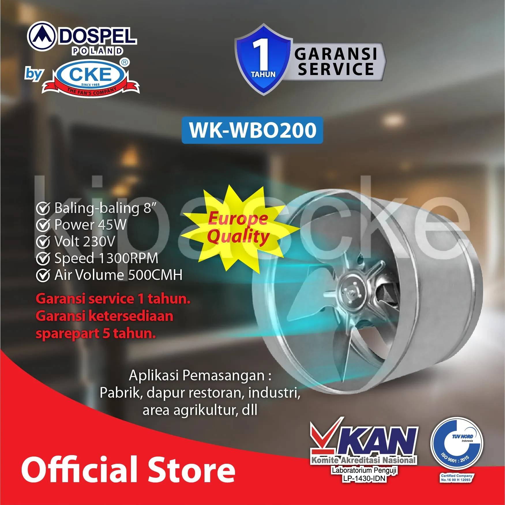 WK-WBO200 | Inline Duct | KIPAS CKE