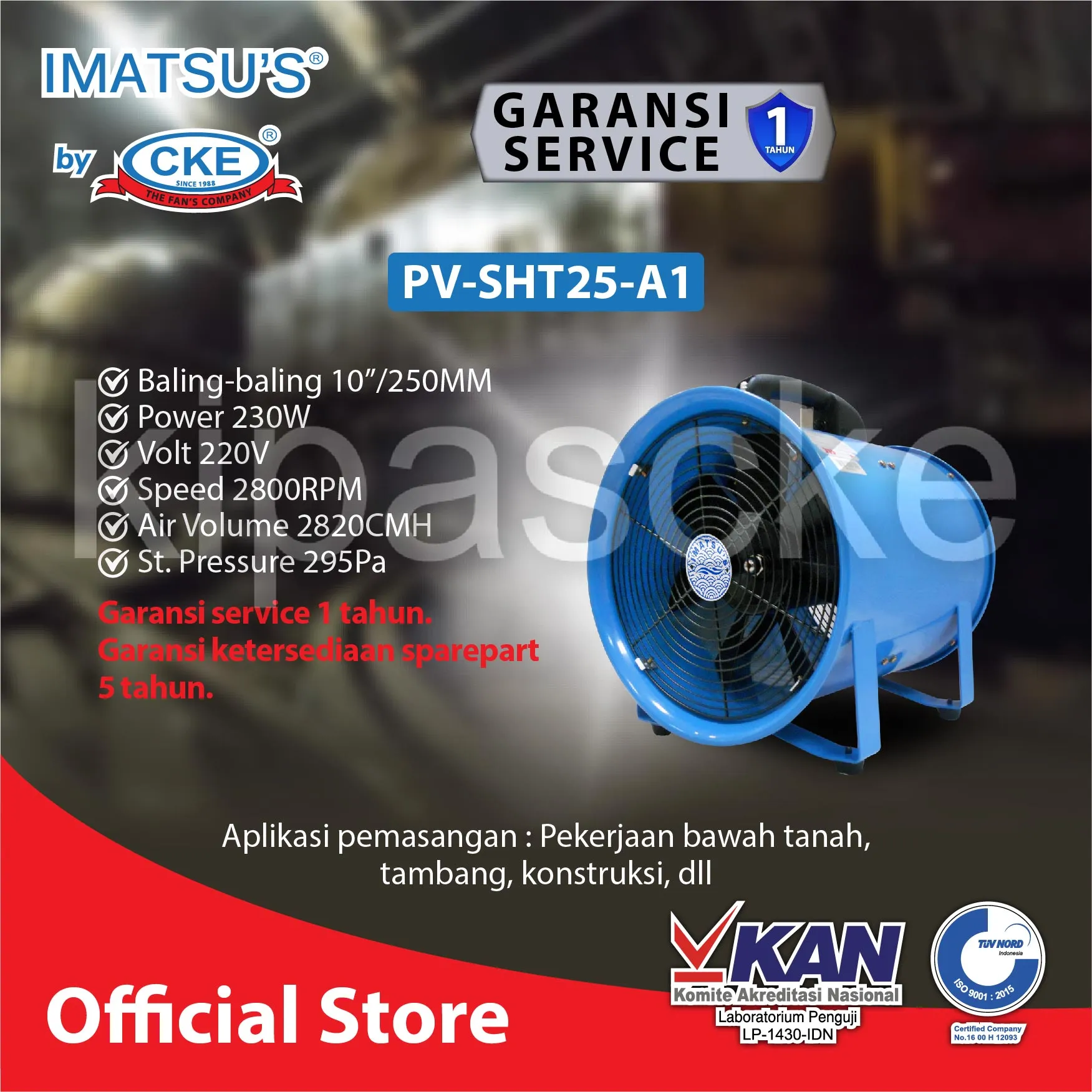 PV-SHT25-A1 | Portable Ventilator | KIPAS CKE