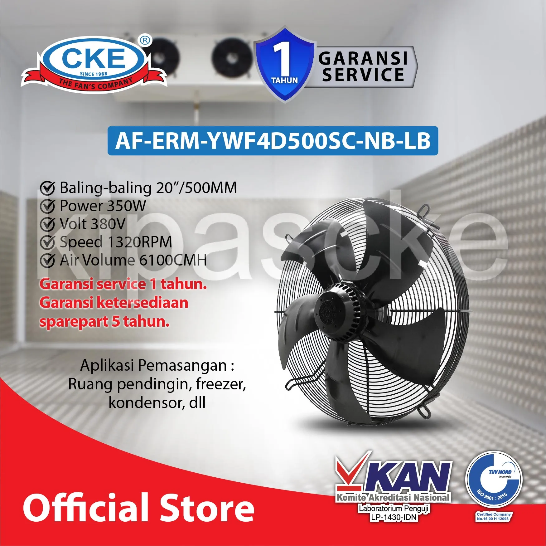 AF-ERM-YWF4D500SC-NB-LB | Chiller Fan | KIPAS CKE
