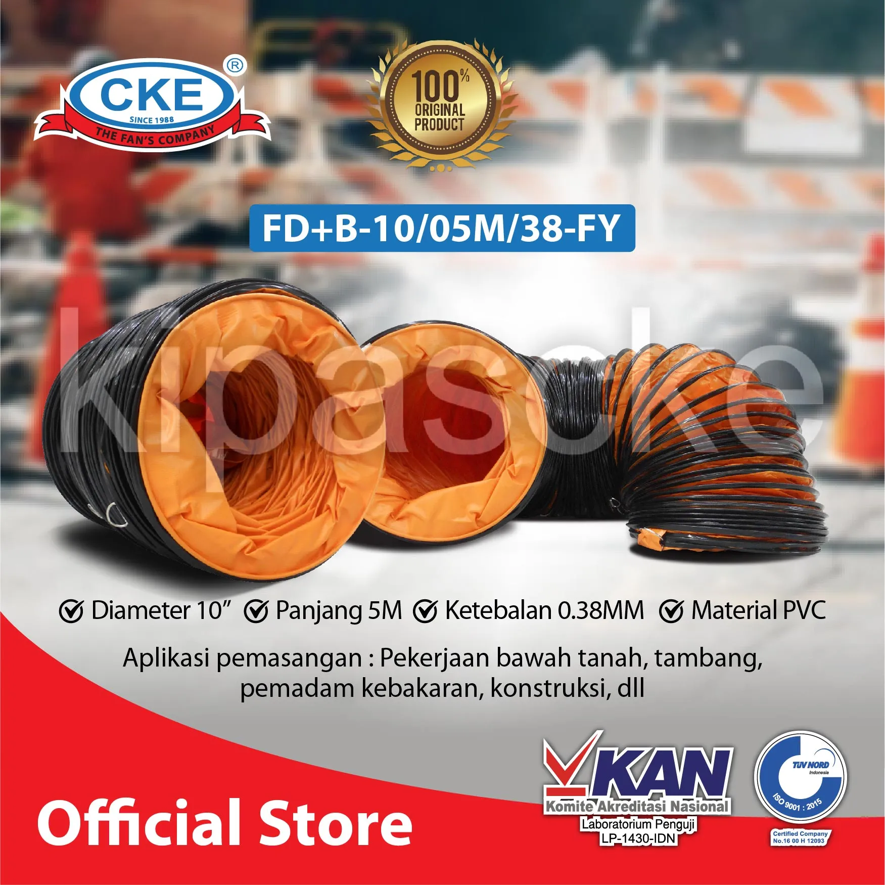 FD+B-10/05M/38-FY | Flexible Duct | KIPAS CKE
