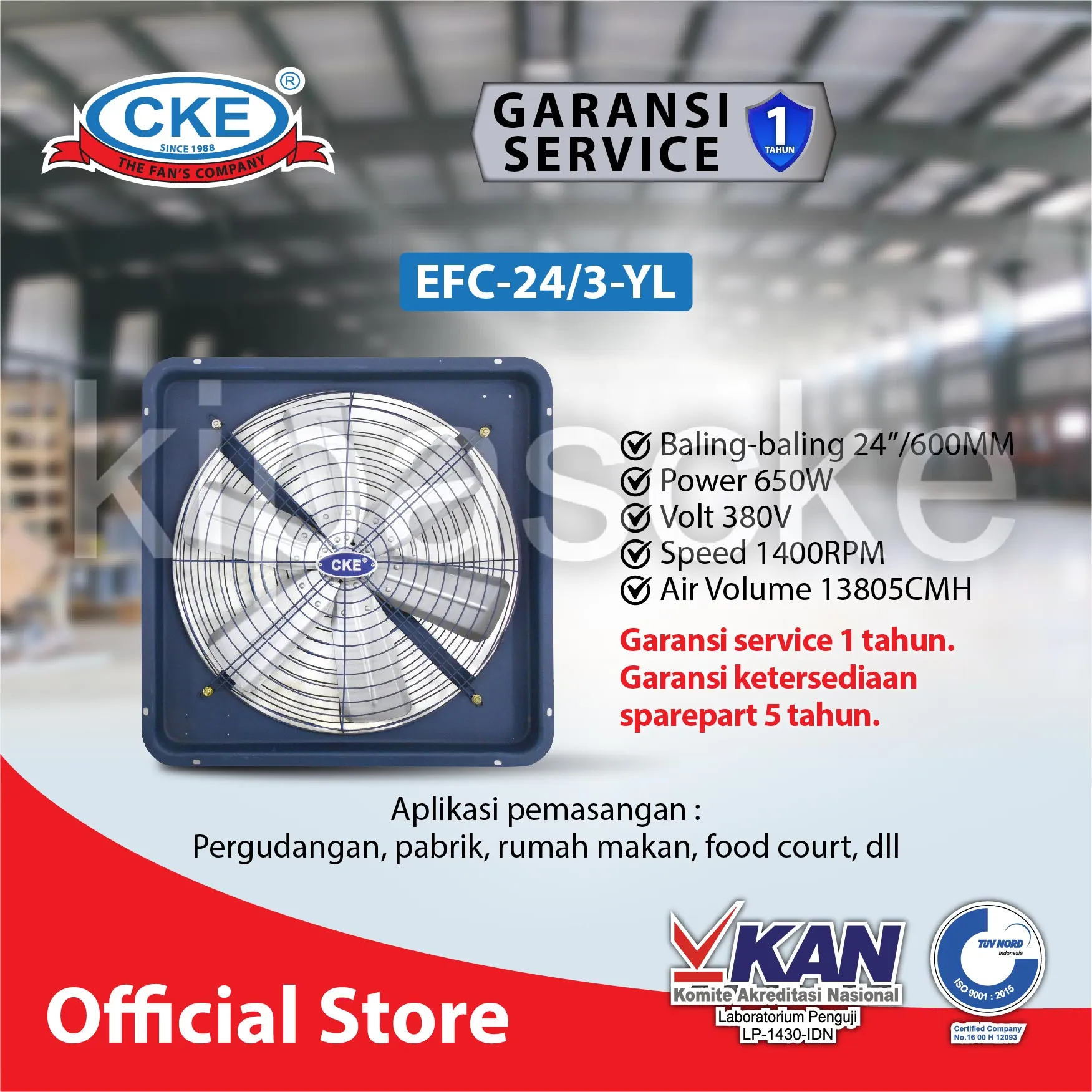 EFC-24/3-YL | Exhaust Fan | KIPAS CKE