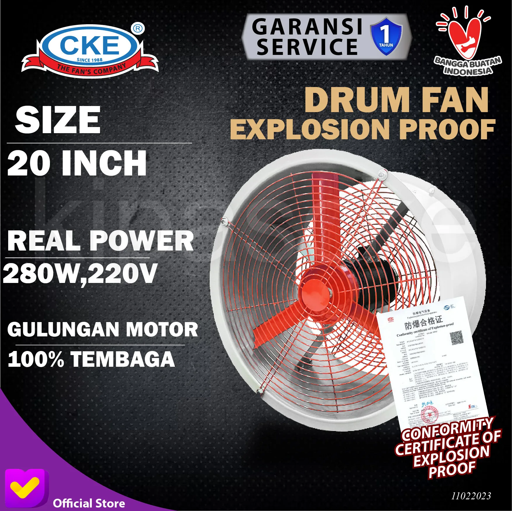 DF-EXP-CBF20/1-NB | Drum Fan | KIPAS CKE